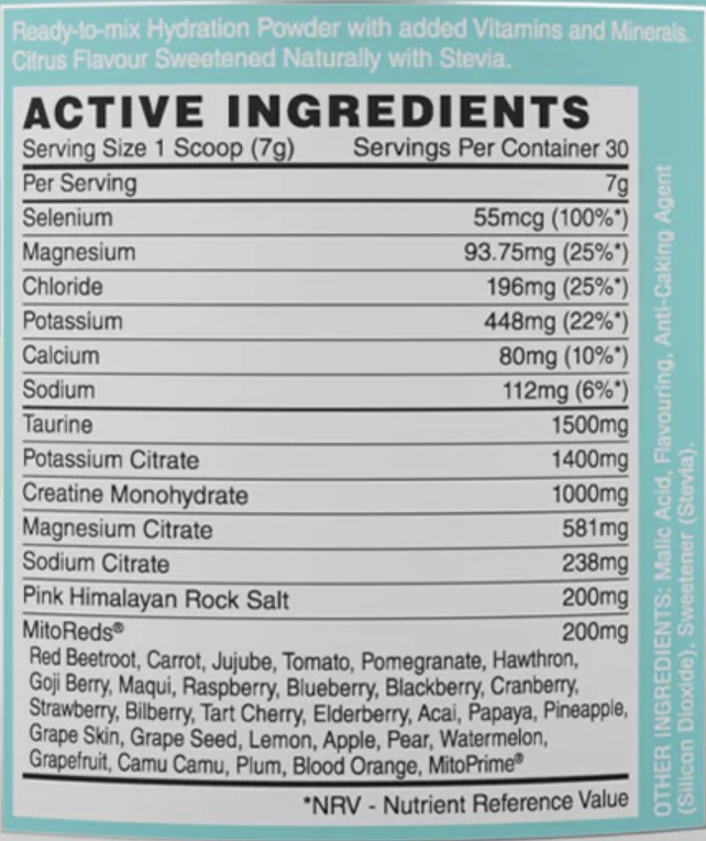 *Naughty Boy Hydration 60 Servings *Free Creatine 150g* | Electrolytes ...
