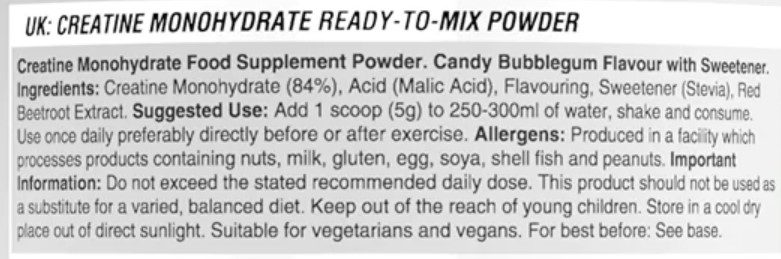 Naughty Boy Flavoured Creatine | MyCore Supplements